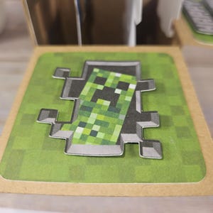 Minecraft Birthday/celebration/greeting 3D Pop-up Box Card/ Party ...