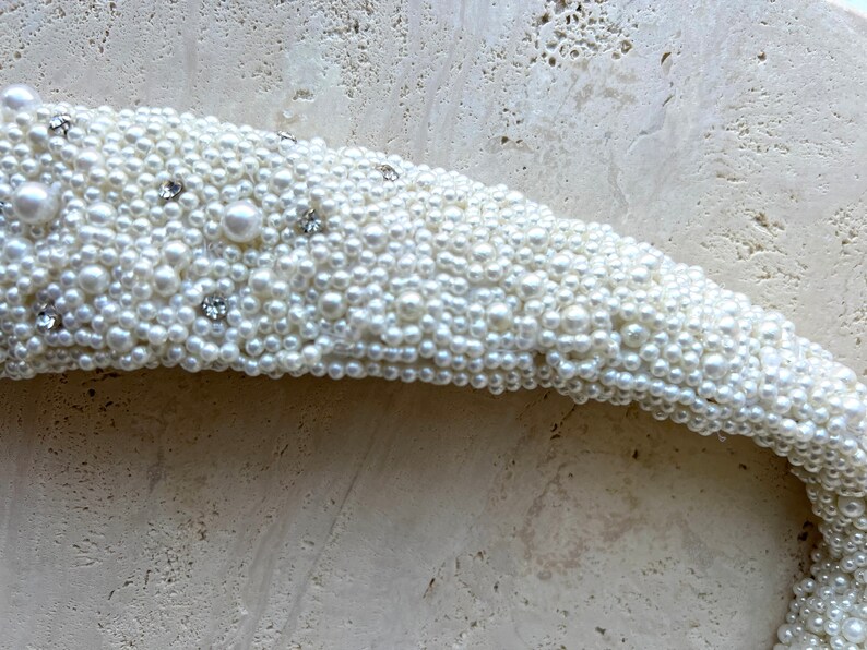 RARE Pearl Purse, Pearls With Crystal Detail, Modern Bride, Wedding ...