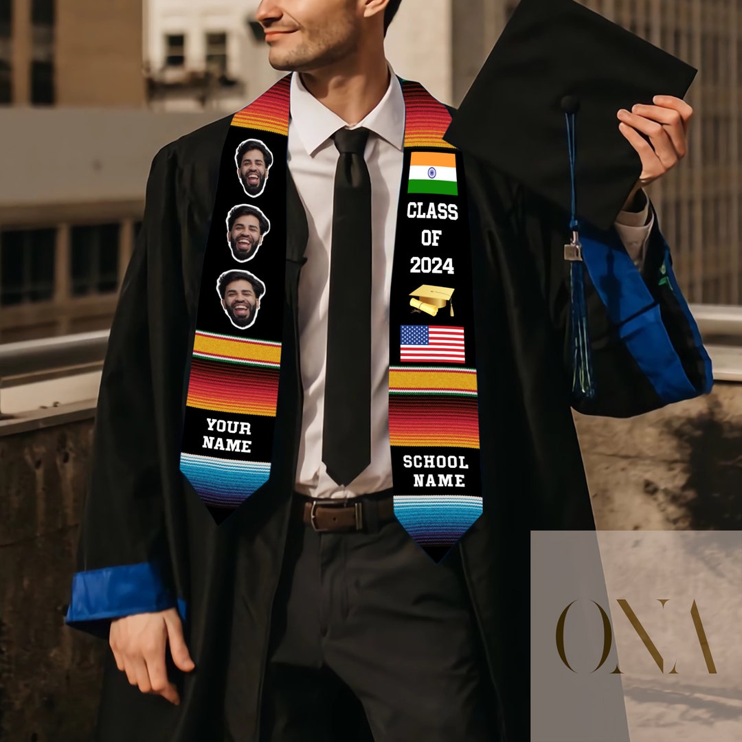 Personalized Mexican Sarape Graduation Stole 2024, Funny Graduation ...