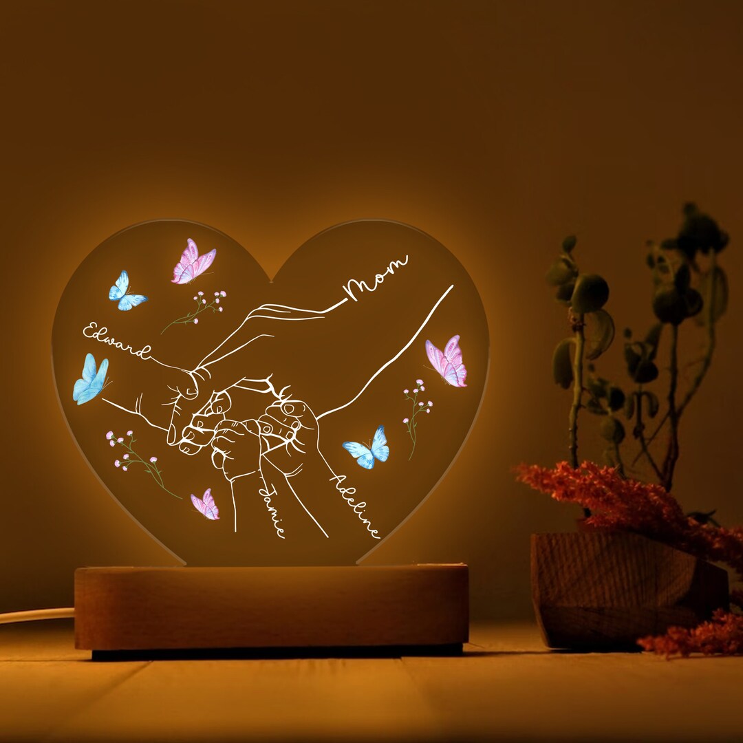 Personalized Name Mom and Kids, Mom Night Light, Mothers Day Gifts ...