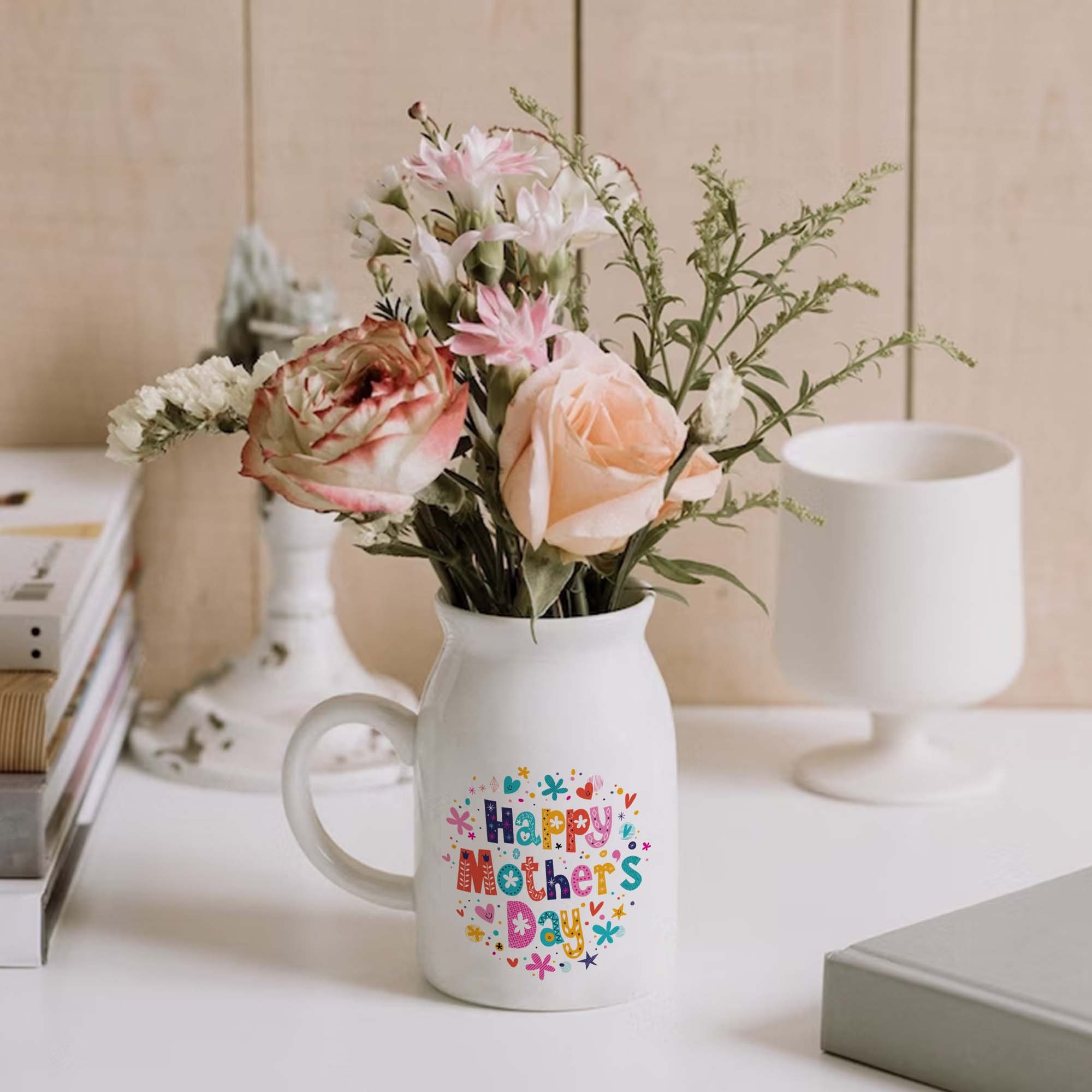 Happy Mother's Day Vase, Flower Vase for Mom, Mummy Vase Gift ...