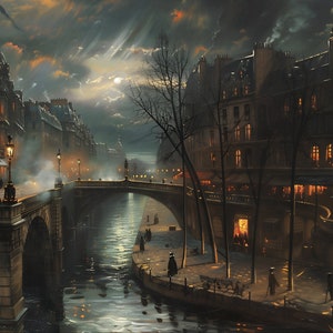 England in the 1800s at Night - Etsy