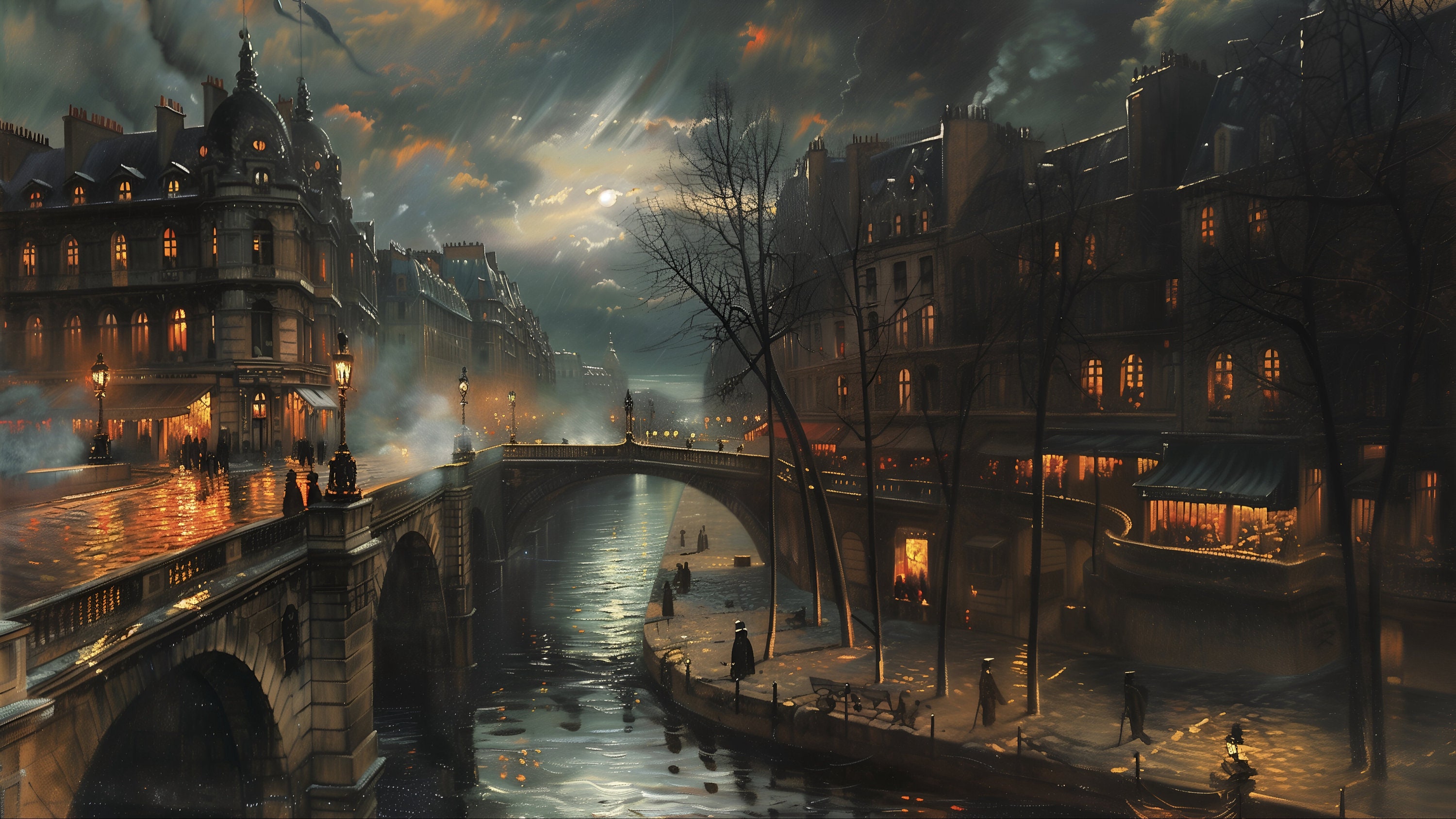 England in the 1800s at Night - Etsy