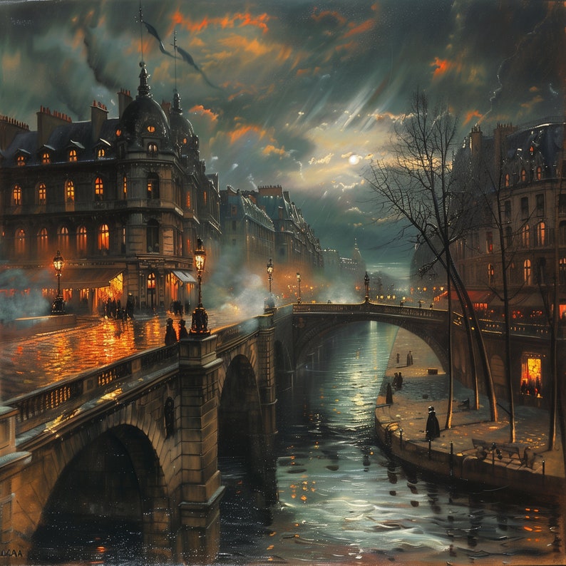 England in the 1800s at Night - Etsy