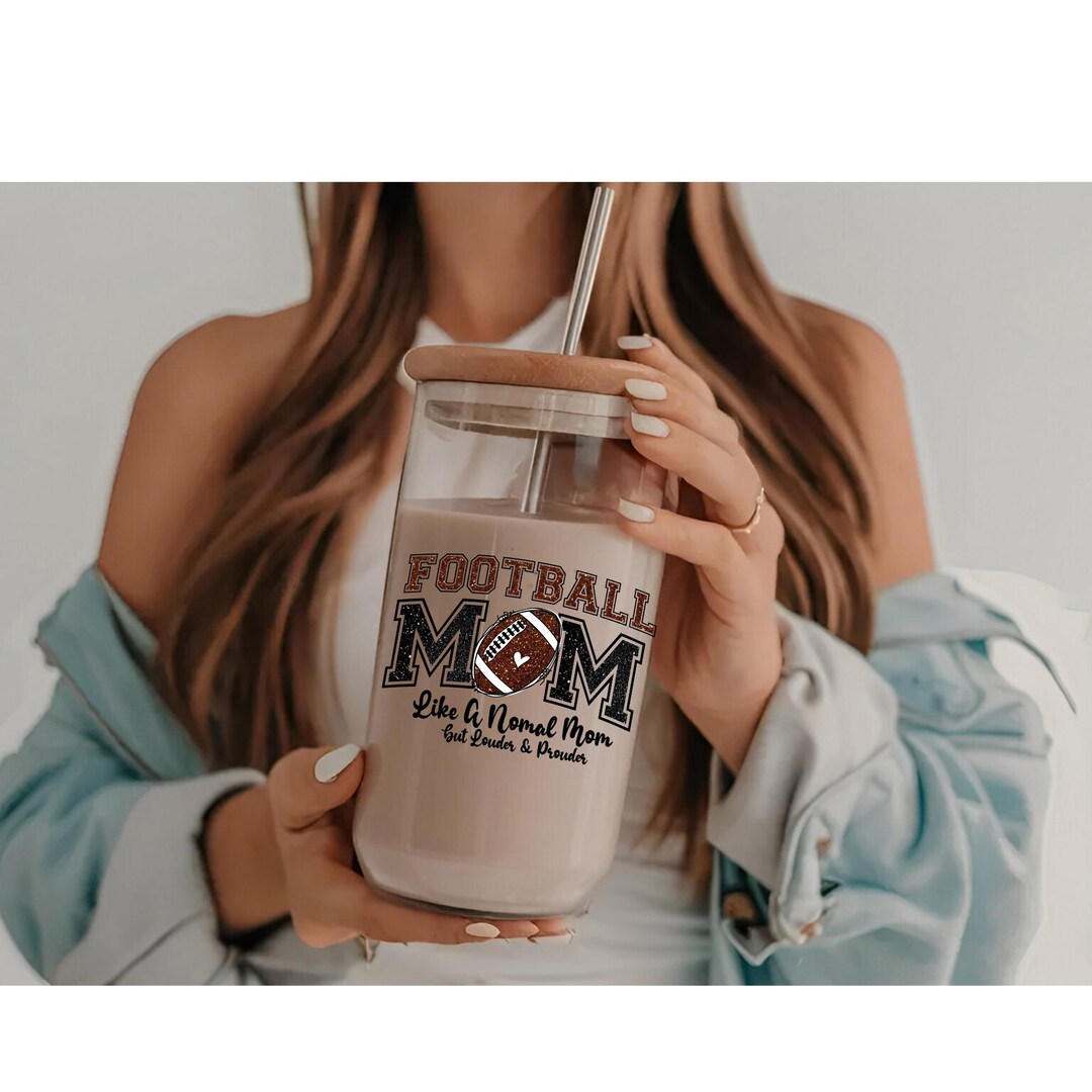 Football Mom Cup Football Mom Gift Football Mom Tumbler Bamboo Lid With ...