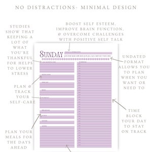 Daily Planner purple Printable & Digital - Etsy