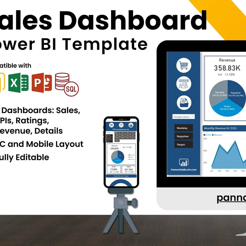Power Bi Dashboard - Etsy