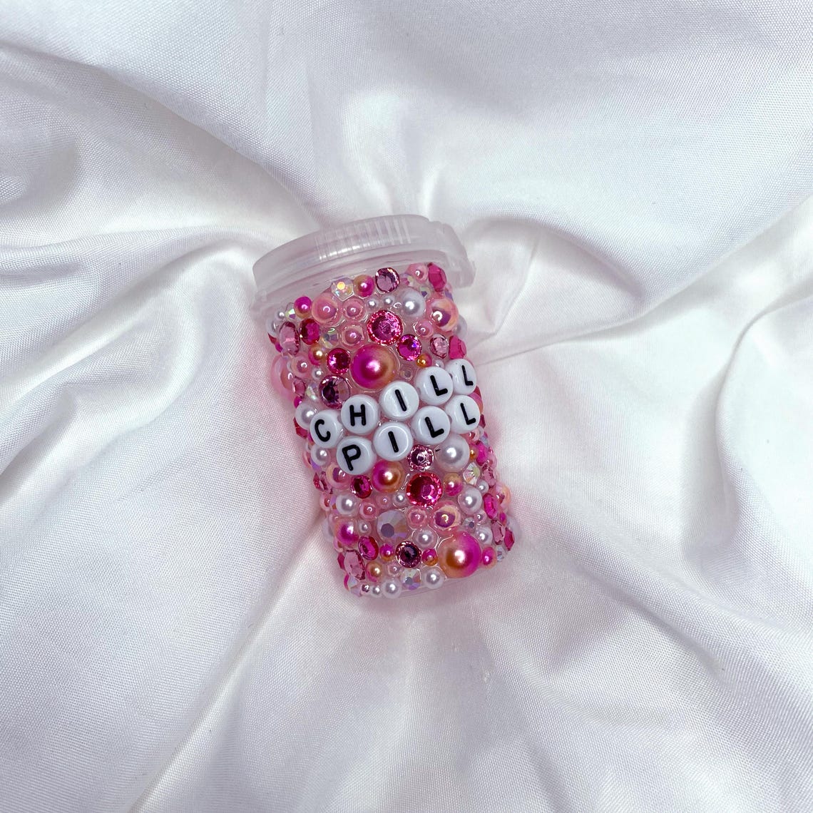 Bedazzled Pill Bottle | Personalized Medication Container | Chill Pill ...