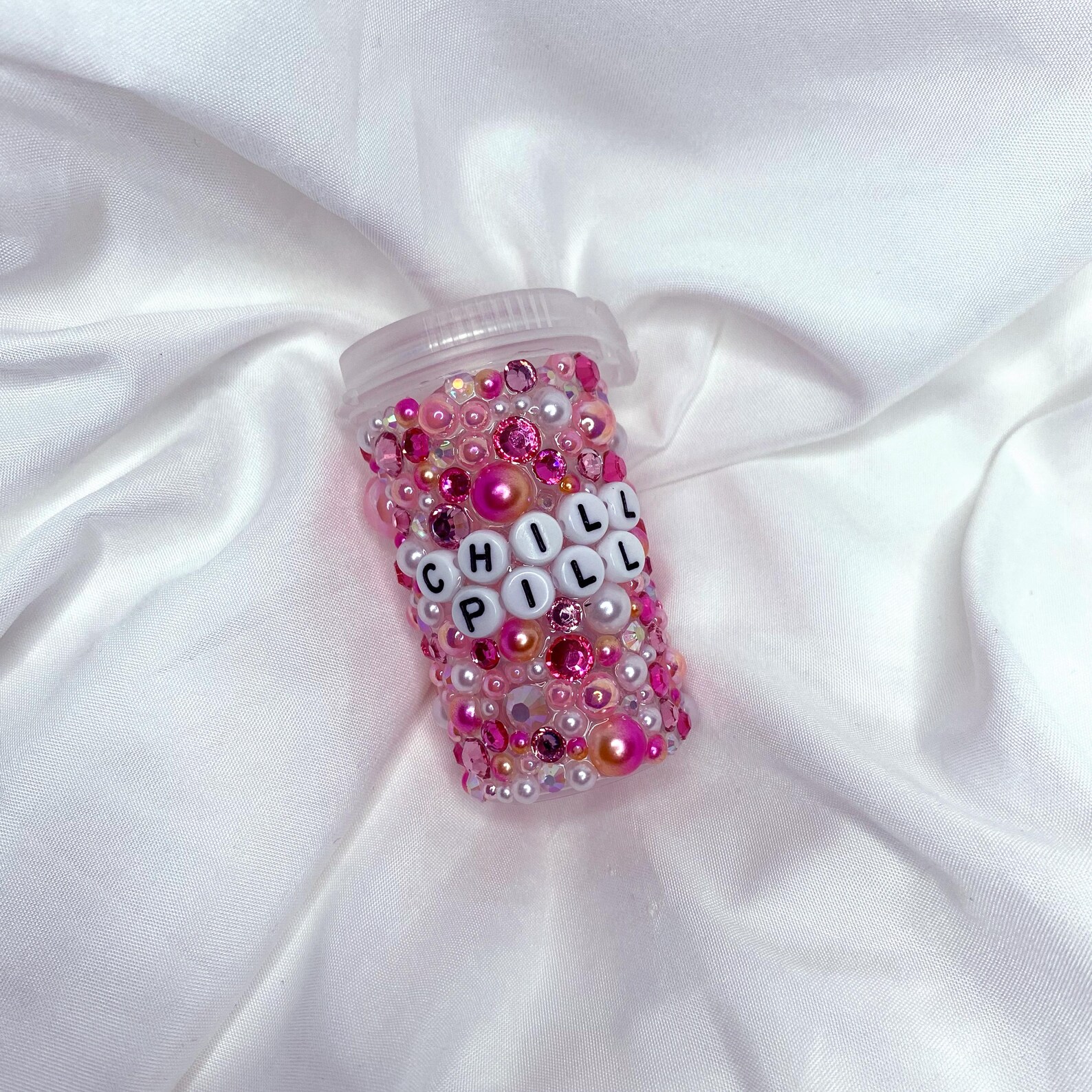 Bedazzled Pill Bottle | Personalized Medication Container | Chill Pill ...