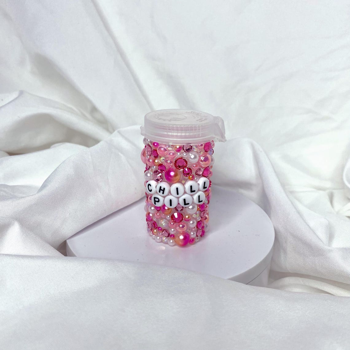 Bedazzled Pill Bottle | Personalized Medication Container | Chill Pill ...