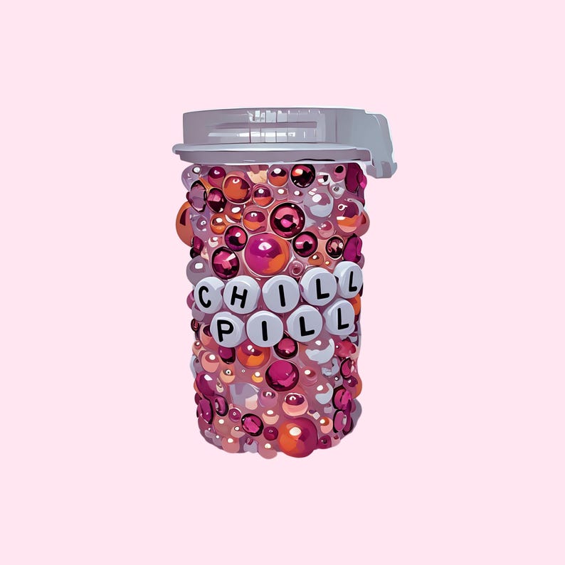 Bedazzled Pill Bottle | Personalized Medication Container | Chill Pill ...