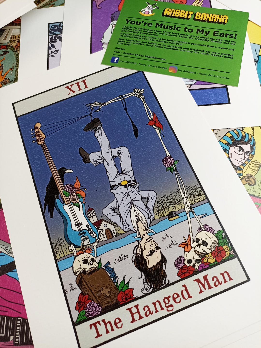 Rock Tarot Art Print - Nick Cave Rock Tarot Art Print - the Hanged Man ...