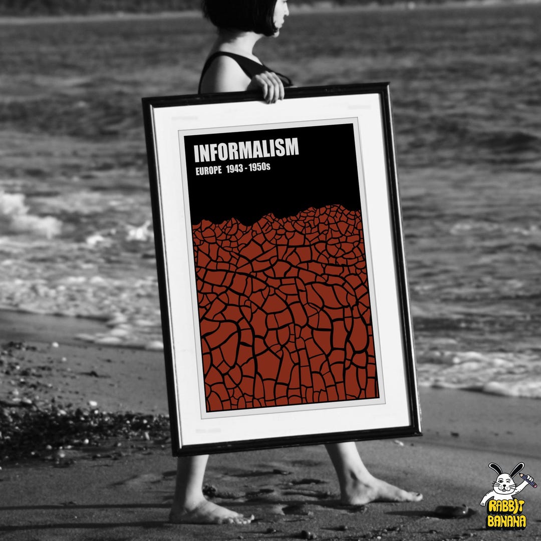 Informalism Poster – Burri Inspired Wall Art – Abstract Texture Print ...
