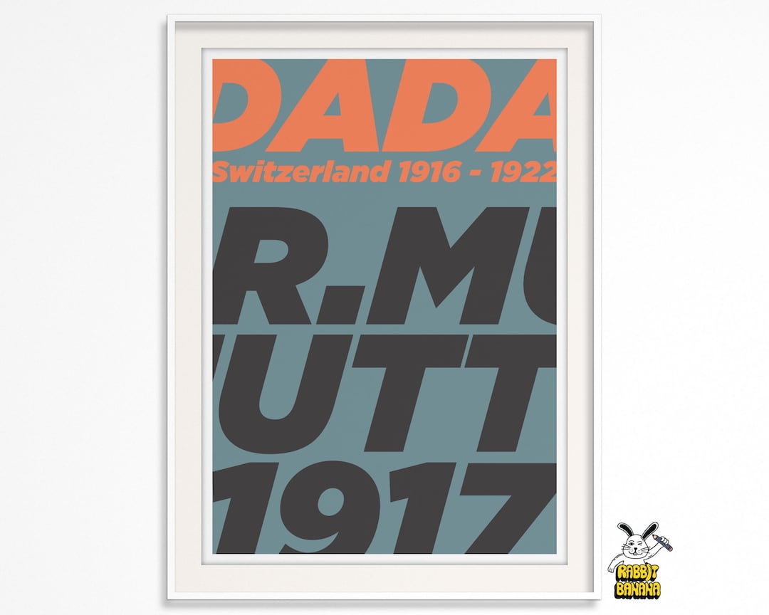 Dadaism Art Print: R. Mutt 1917 Typography Poster - Etsy