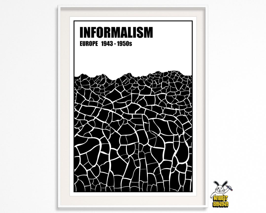 Informalism Poster – Burri Inspired Wall Art – Abstract Texture Print ...