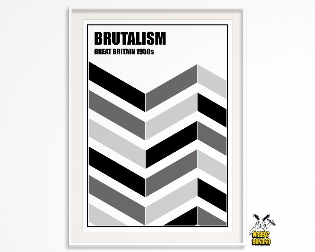 Brutalism Architecture Poster – Minimalist Wall Art – Brutalist Style ...