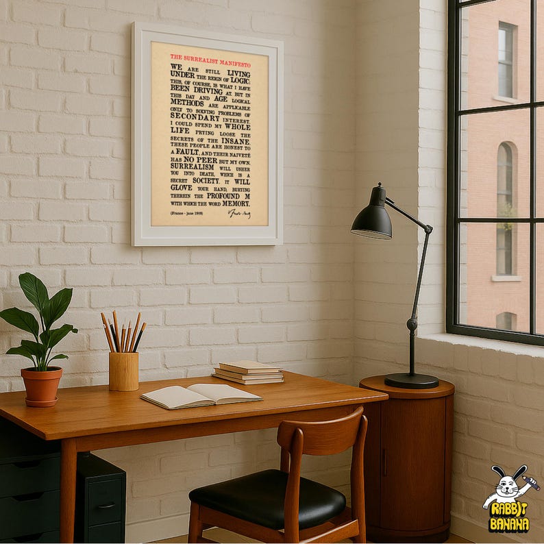 Surrealist Manifesto Poster: André Breton Quote, Avant-garde Art - Etsy