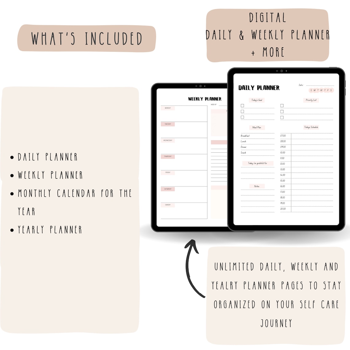 Digital Self Care Planner | 2024 Self Care Planner | Self Love Journal ...