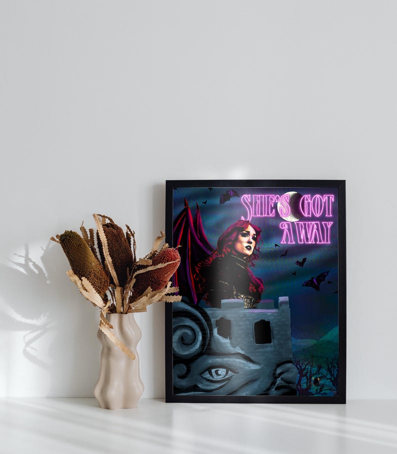 Vampire Chappell Art Print | 80s Goth Roan Artwork (8"x10") - Etsy