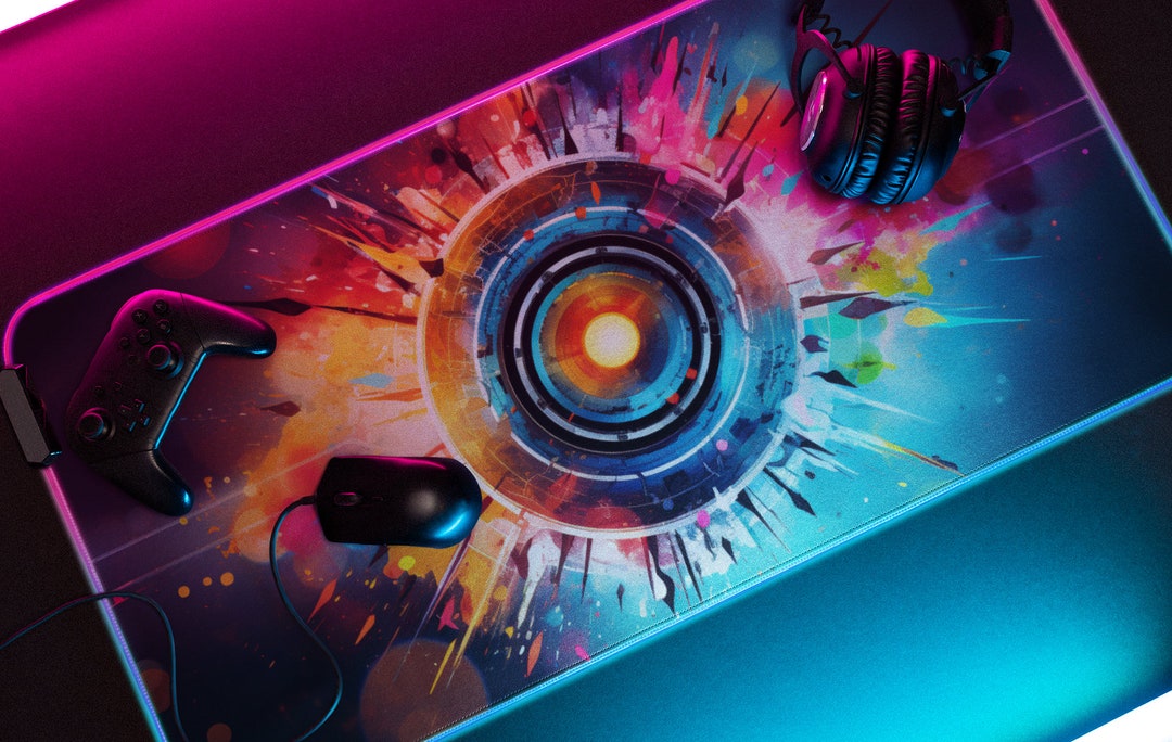 Dance Bass Vibration Mouse Pad, Custom Sound Desk Pad, Techno Abstract ...