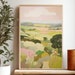 Summer Landscape Print, Abstract Landscape Painting, Fields and Flowers ...