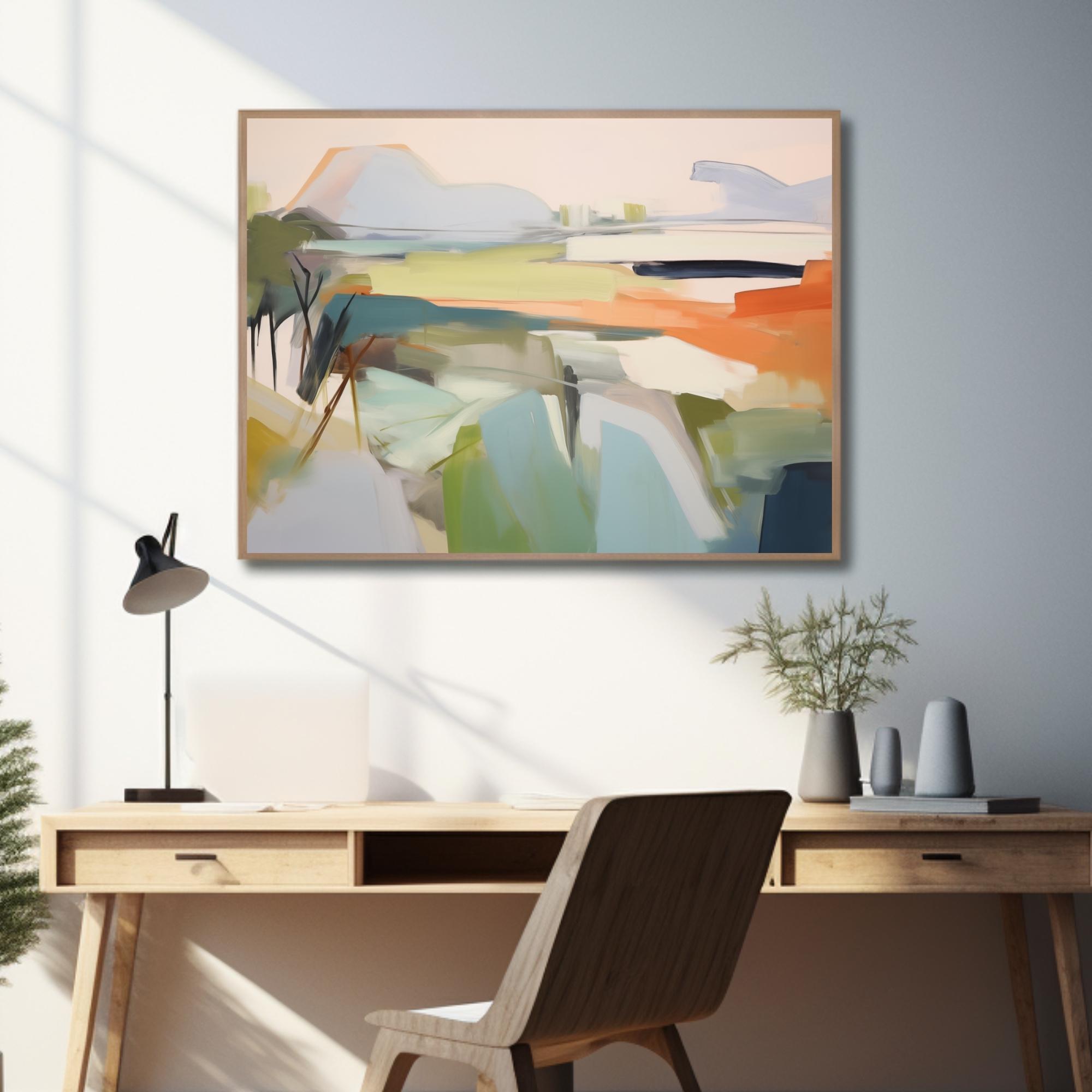 Abstract Landscape Painting, Large Landscape Art Print, Modern Wall Art ...
