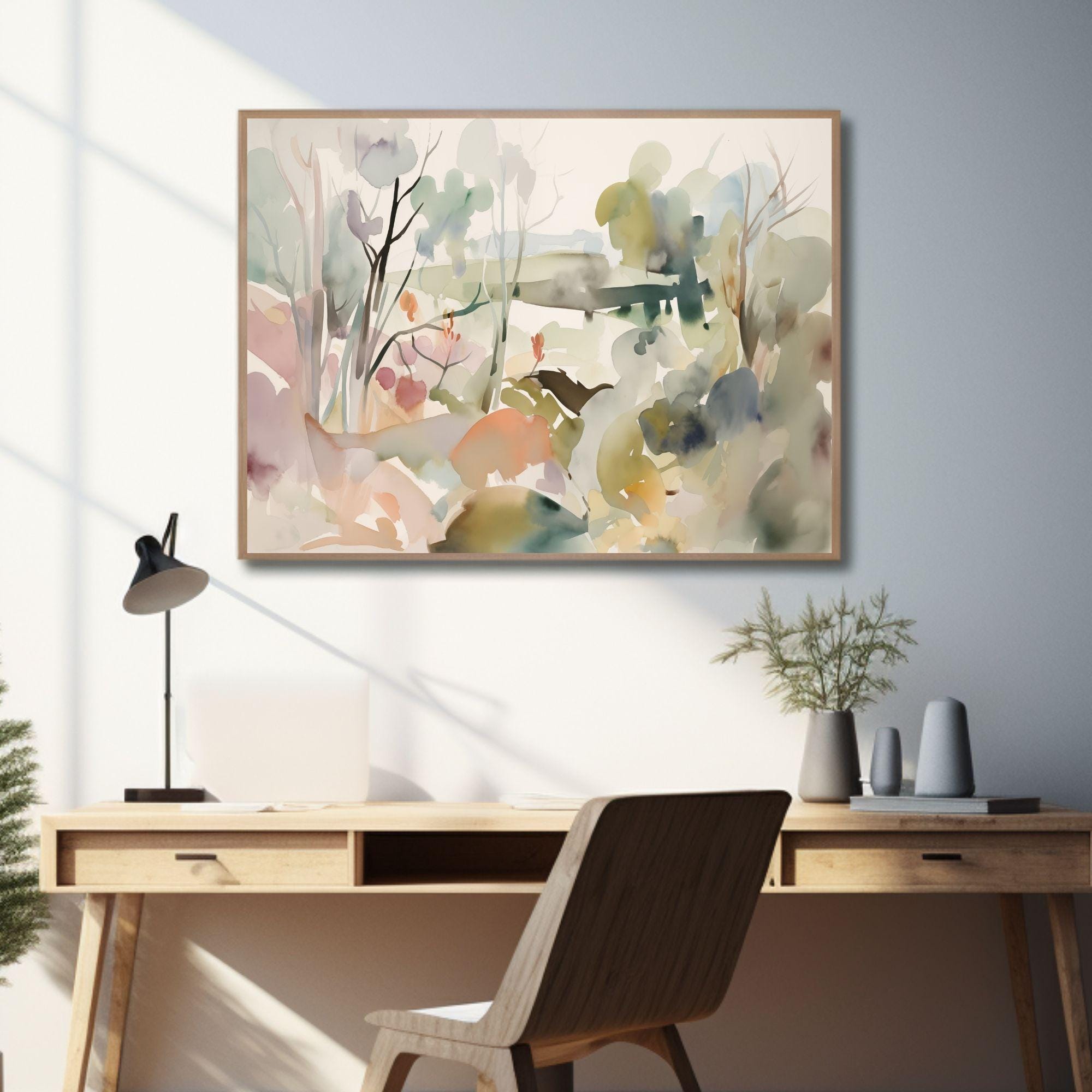 Abstract Landscape Painting, Large Landscape Print, Abstract Wall Art ...