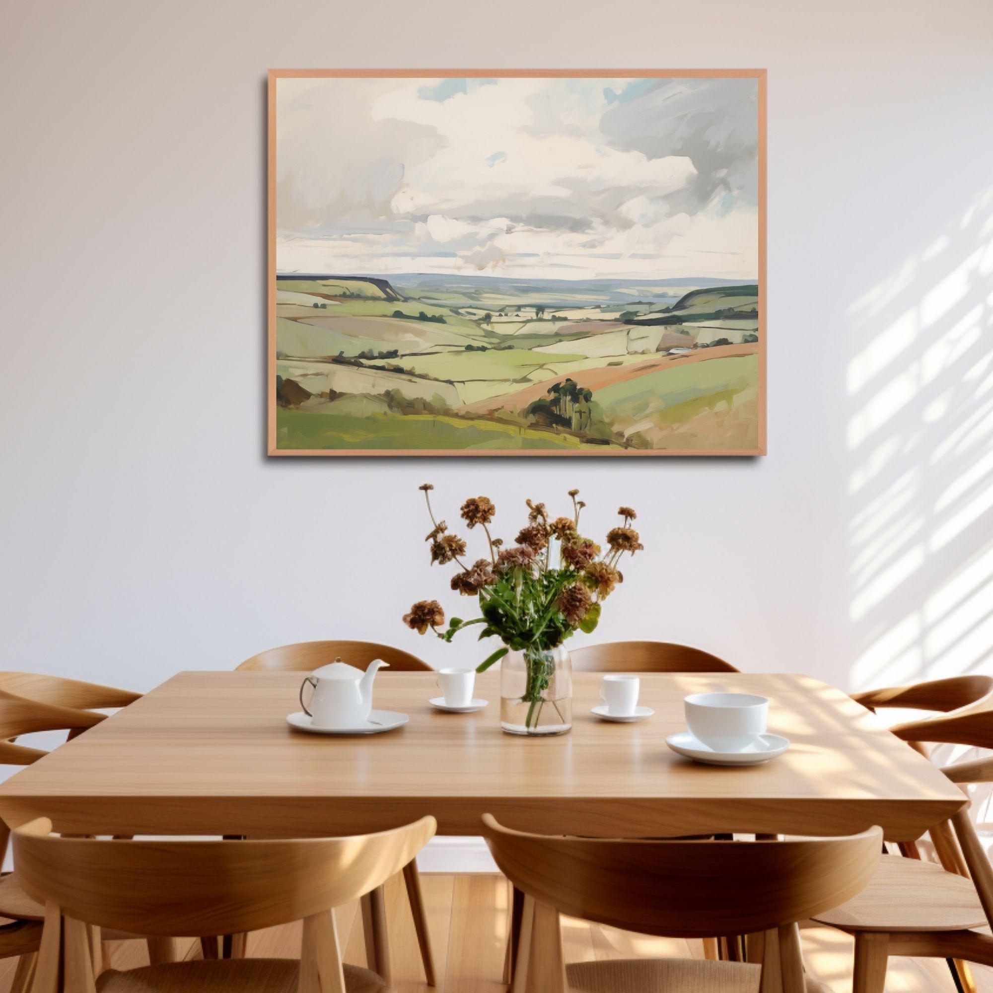 Modern Abstract Landscape Painting, Large Landscape Print, Abstract ...