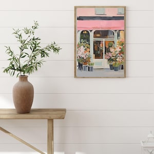 Flower Shop Painting, Florist Watercolor, Flower Shop Print, Floral ...