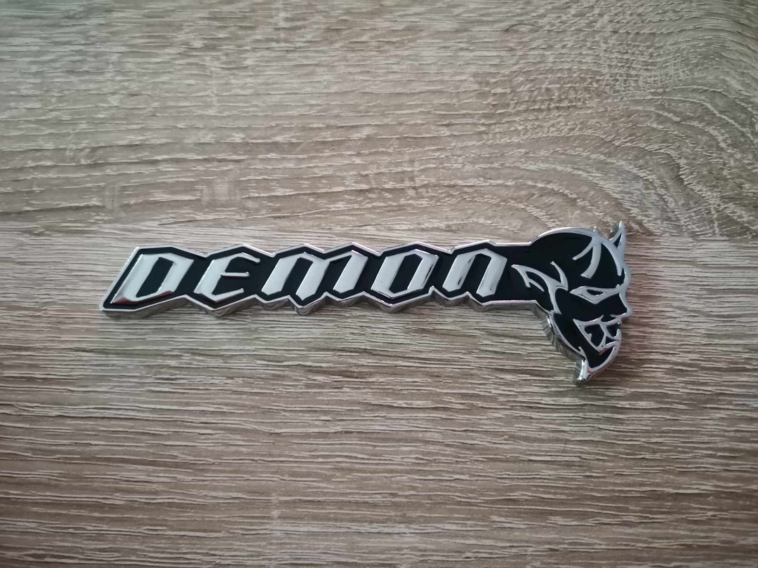 Dodge Demon Silver With Black Emblem Logo Head to Right - Etsy