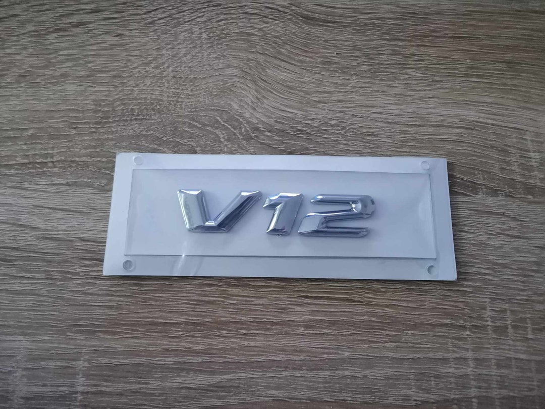 Mercedes Benz V12 Silver Emblem Logo - Etsy