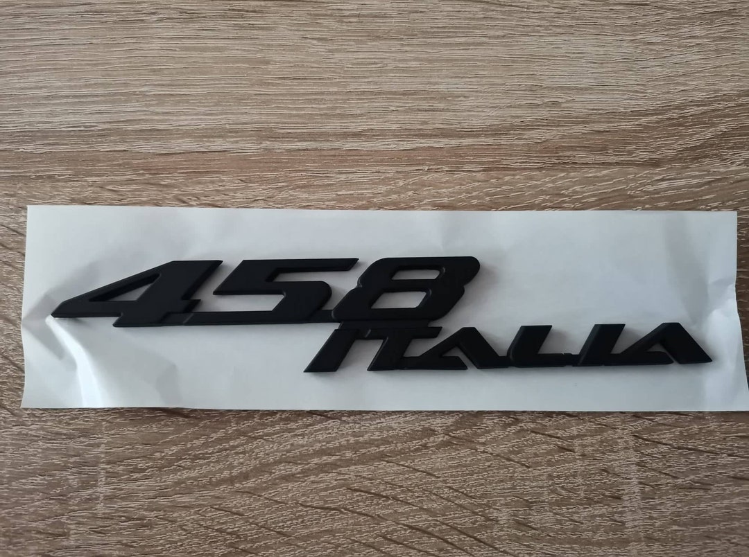 Ferrari 458 Italia Black Lettering Emblem Logo - Etsy