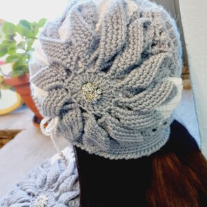 Rose Ash Knit Flower Hat - Customized Winter Headwear for Women, Best ...