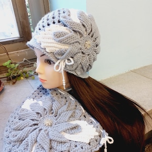 Rose Ash Knit Flower Hat - Customized Winter Headwear for Women, Best ...