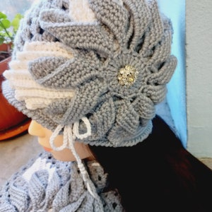 Rose Ash Knit Flower Hat - Customized Winter Headwear for Women, Best ...