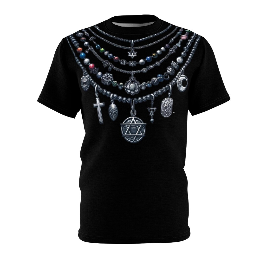Omnist T-shirt for Men Black Spiritual Tee With Religious Symbols ...