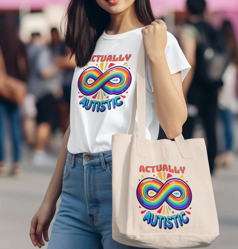 Actually Autistic Clipart: Neurodiversity Rainbow Infinity PNG (digital ...
