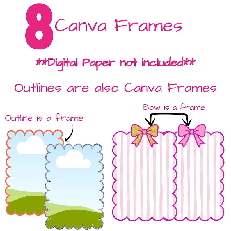 Doodle Canva Frame Set: Hand-drawn Wavy Frames (digital Download) - Etsy