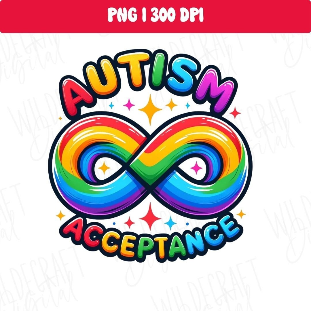 Autism Acceptance Infinity Loop Neurodiversity Clipart Transparent PNG ...