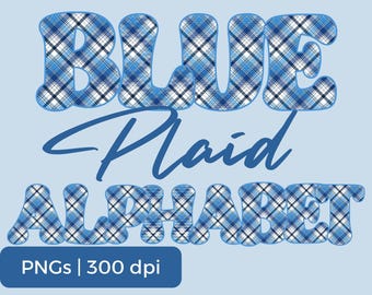 Blue Toile Varsity Style PNG Letter Set, Clipart Alphabet Numbers and ...