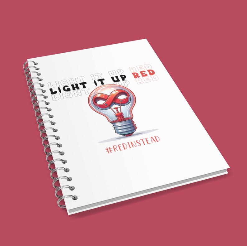 Light It up Red Light Bulb PNG Image Instant Download Autism Acceptance ...
