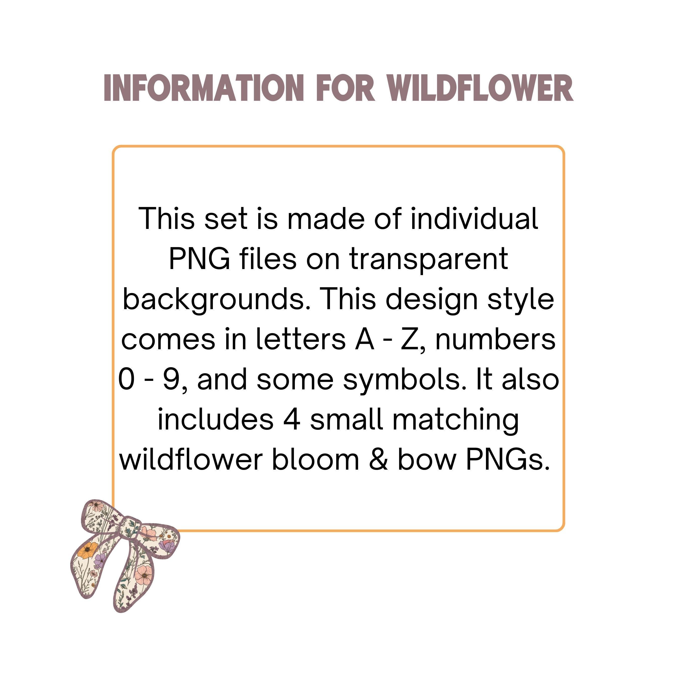 Trendy Wildflower Alphabet PNG Set, Elegant Floral Garden Letters ...