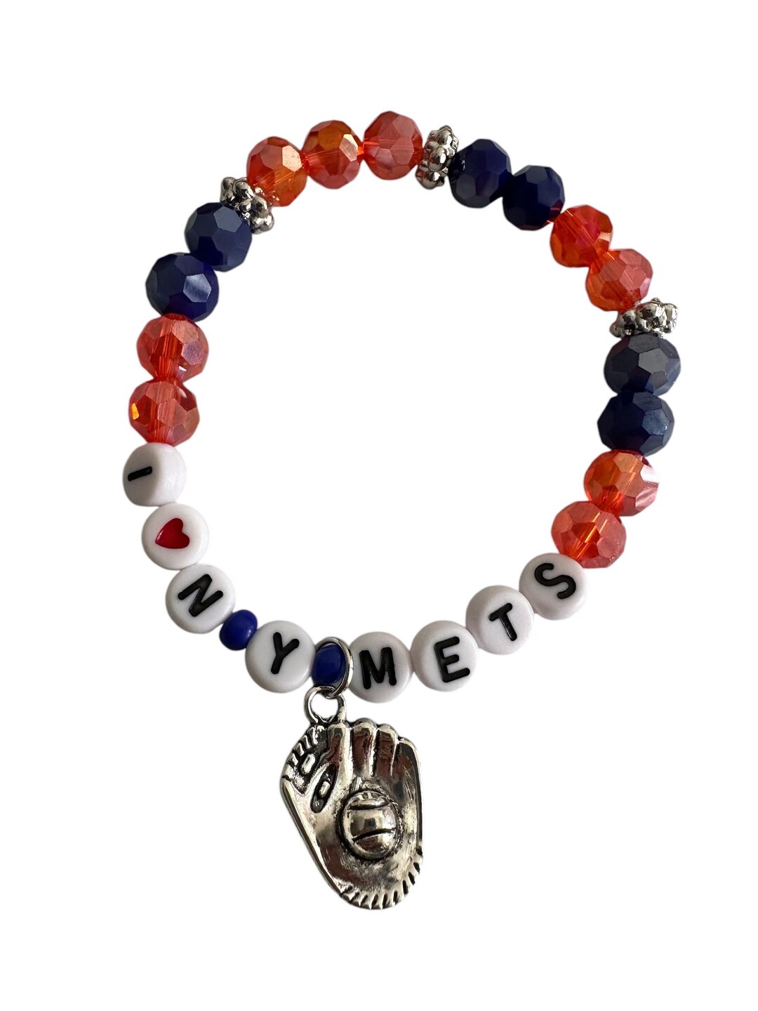 NY Mets Beaded Bracelet Gift for Her - Etsy
