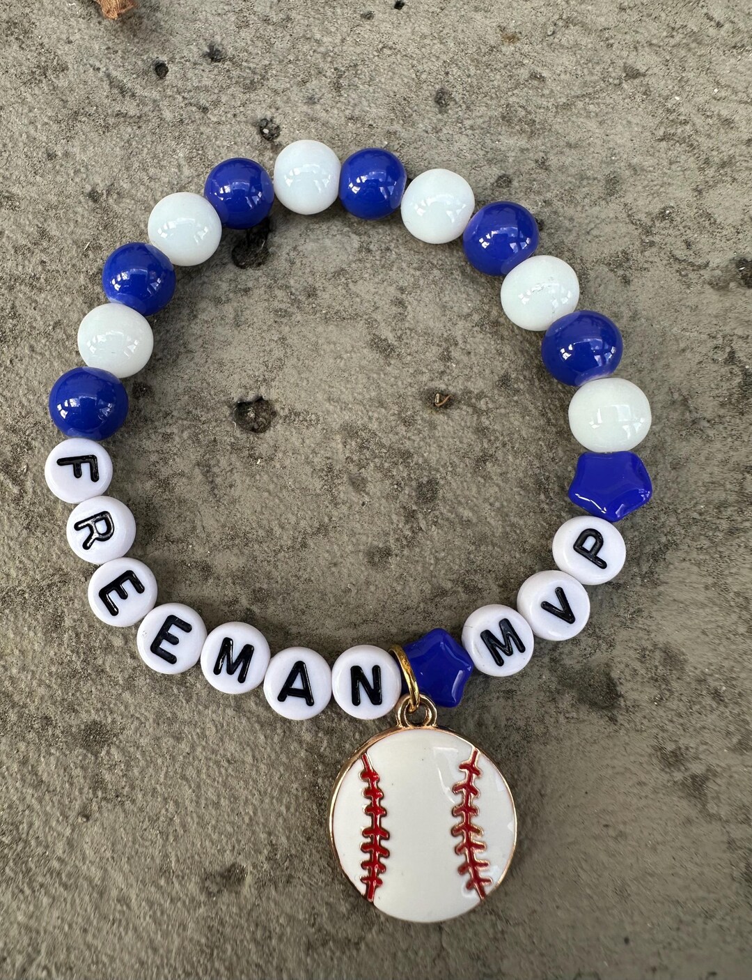 L.A. Dodgers | Freddie Freeman | MVP | Charm Bracelet With Blue or ...
