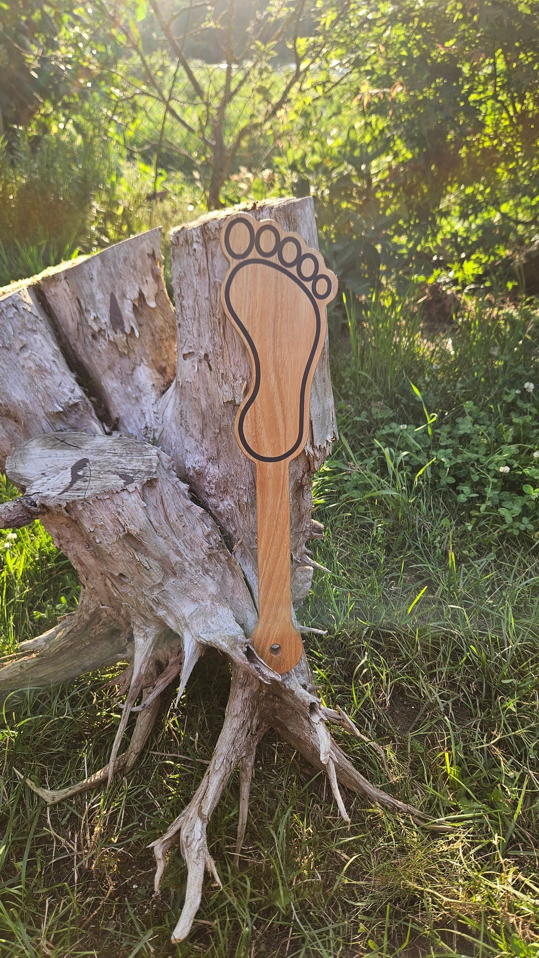 Handmade Footprint BDSM Paddle Made of Ash Wood Lasered Epoxy Resin - Etsy
