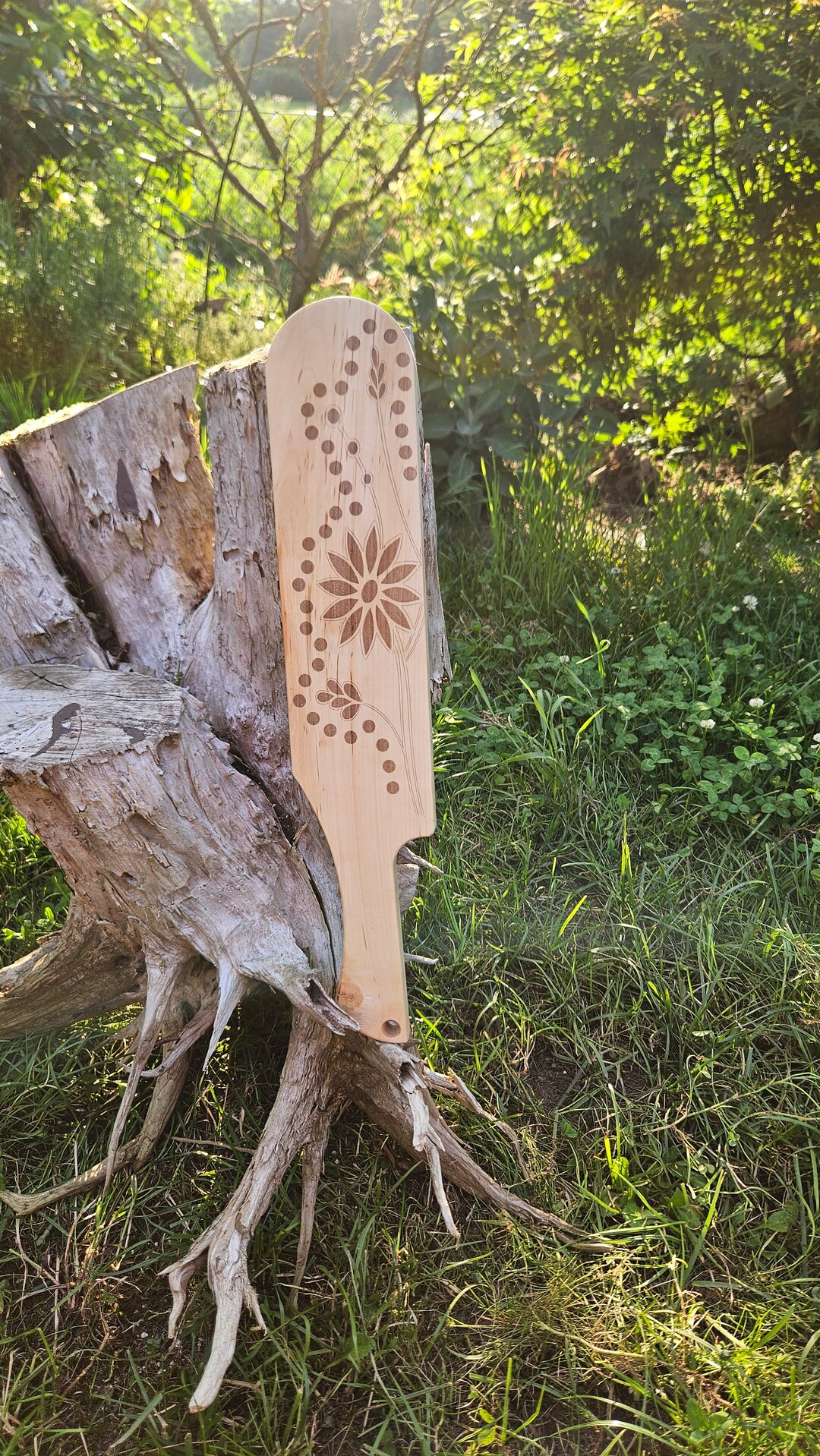 Handmade Flower BDSM Paddle Made of Robinia Wood Lasered - Etsy