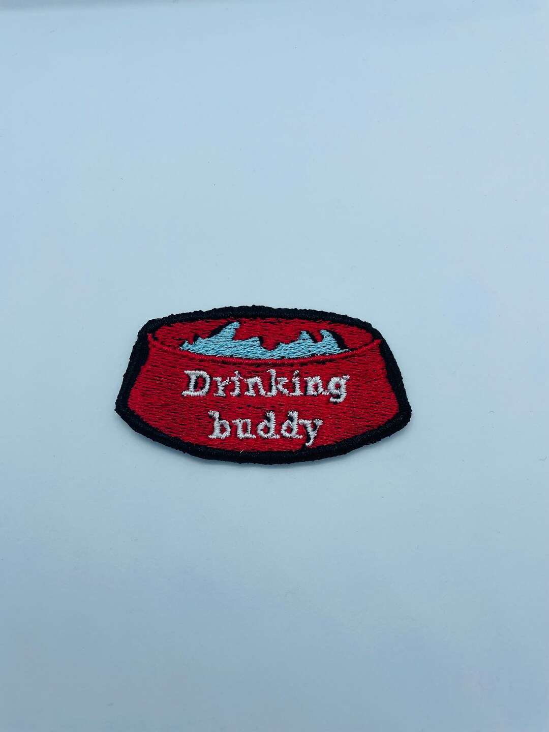 Drinking Buddy - Iron on Embroidery - Patches - Dog Merit Badge - Dog ...