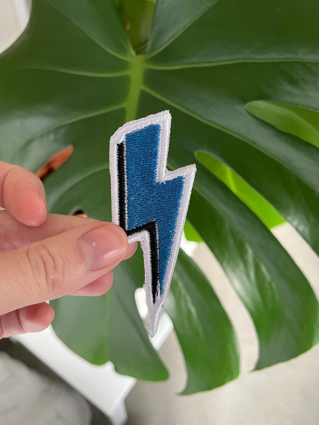 Blue Lightning - Iron on - Embroidery Patches - Etsy
