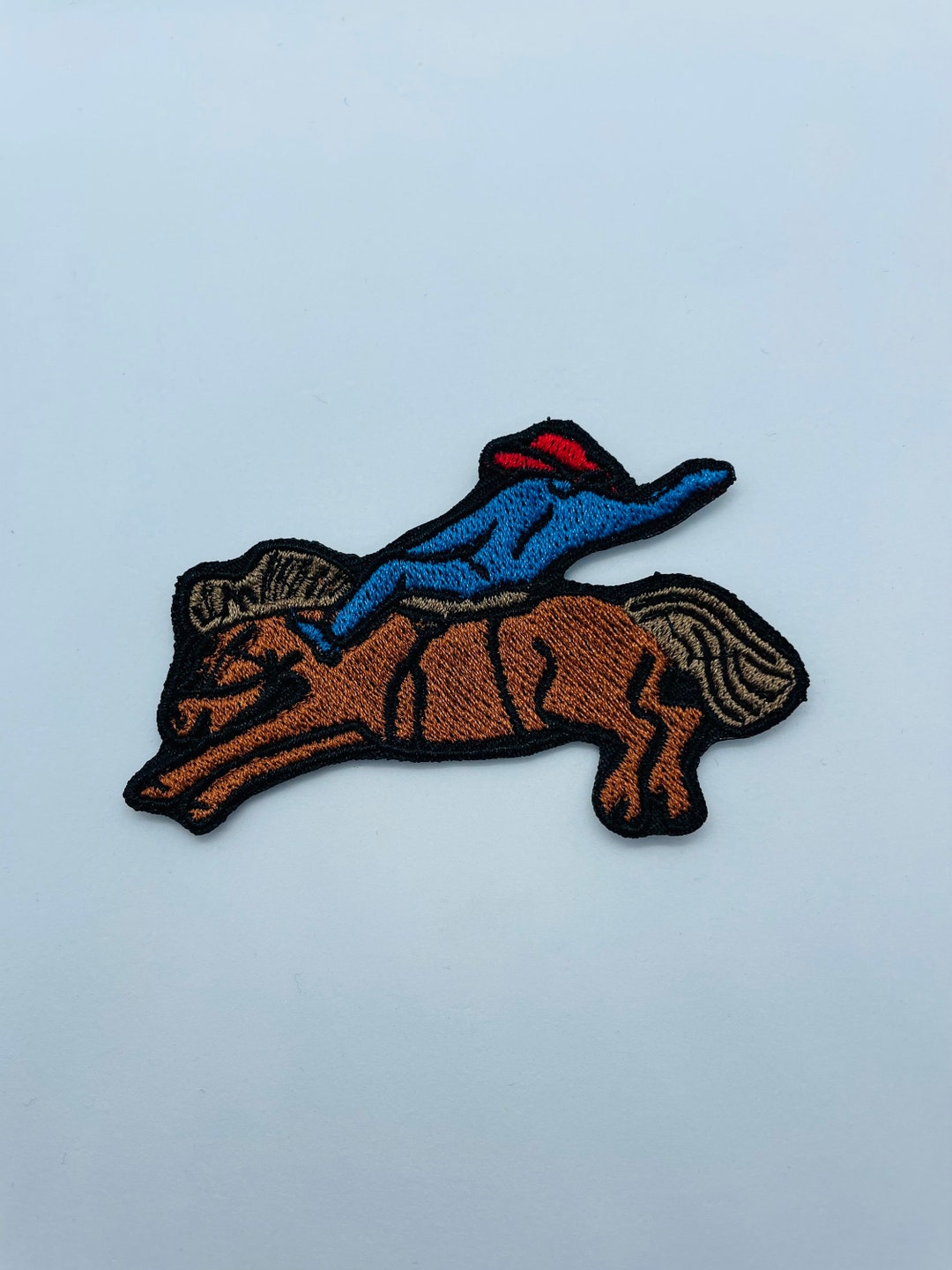 Rodeo Cowboy Embroidery Patch – Iron-on Western Applique - Etsy