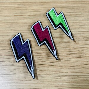 Pink Lightning - Iron on - Embroidery Patches - Etsy